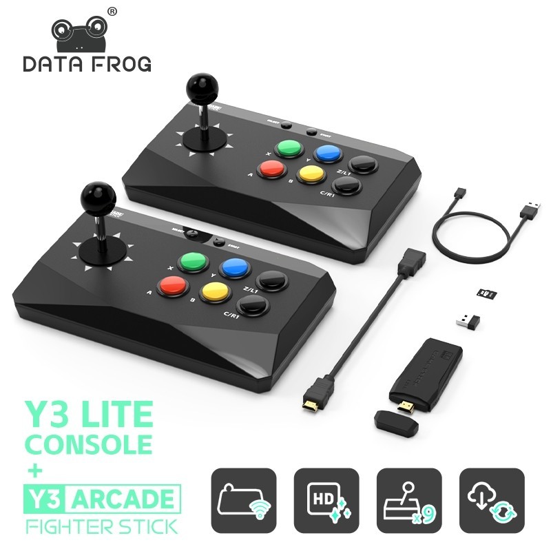 Data FROG Y3 Arcade เกมคอนโซลวิดีโอ 4K พร้อมคีย์บอร์ดเกมอาร์เคด 10000 ...