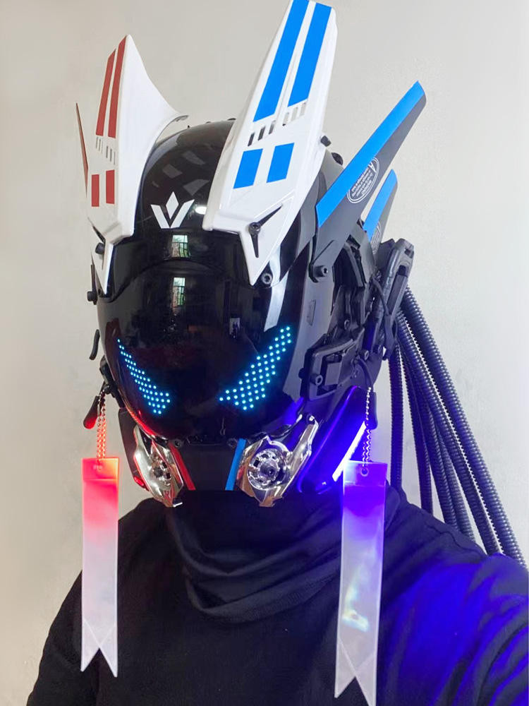 Cyberpunk app Mask Luminous Word-walking Screen Mask cos Mecha ...
