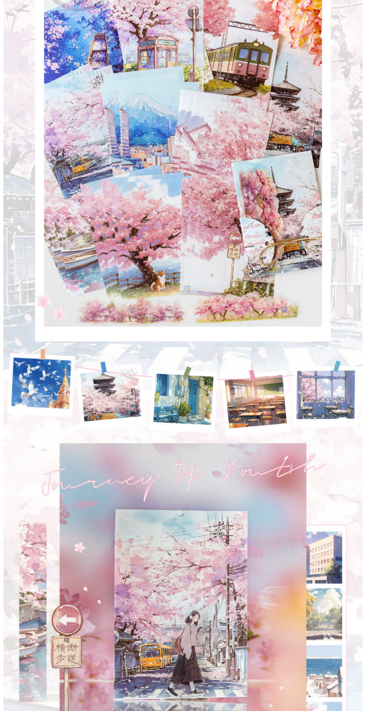 Kowei 32 ชิ้น [Soul Journey Series] สีน้ําชีวิตวารสารวัสดุกระดาษ PET ...