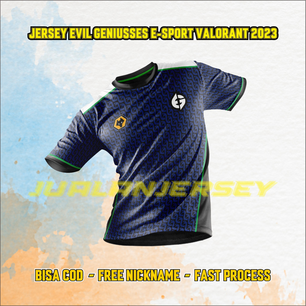 เสื้อเจอร์ซีย์ EG EVIL GENIUS 2023 VALORANT FREE CUSTOME NICKNAME ...