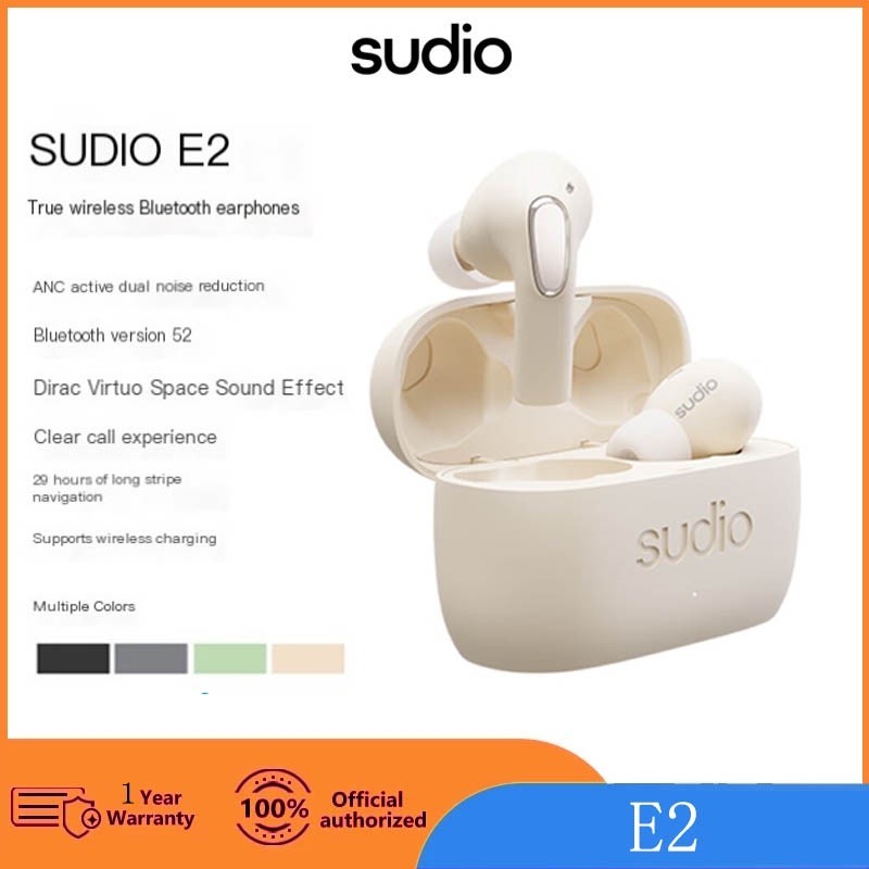 Sudio E2 หูฟังบลูทูธไร้สาย ลดเสียงรบกวน ความทนทานยาวนาน ความล่าช้าต่ํา สําหรับ Apple Android H ...