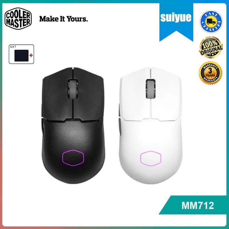 Cooler Master MM712 เมาส์เกมมิ่งไร้สาย RGB 59G น้ําหนักเบา 19000DPI ...