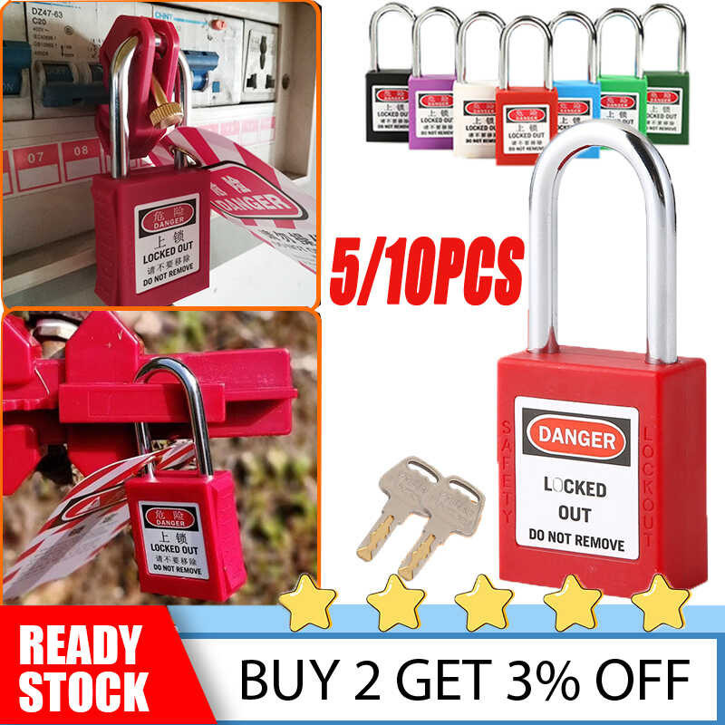 【In Stock】5/10Pcs Lock Out Tag Out Kit Safety Padlocks Lockout Hasp ...
