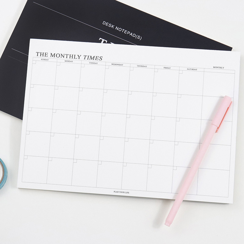 2024 Weekly Monthly Planner B5 60 แผ ่ นอุปกรณ ์ สํานักงานโรงเรียน Time ...