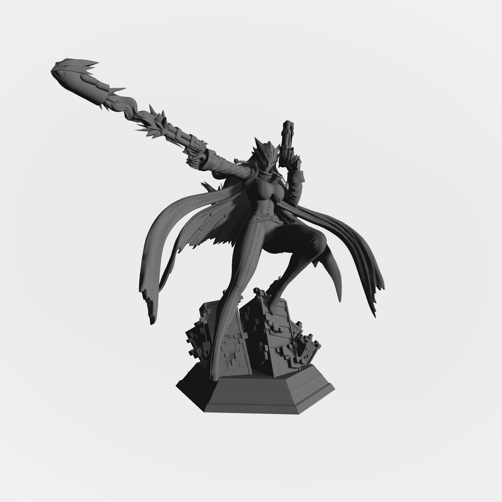 [Dungeon And Dragon] Digimon Female Fallen Hell Beast 1/24 1/18 GK ...