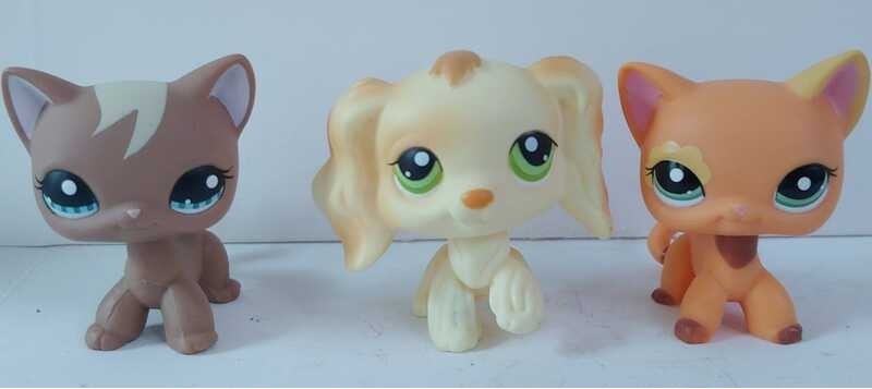 Toy 3pcs/lot LPS pet shop Cat Dog #391#347#339 Littlest Pet Shop kid ...