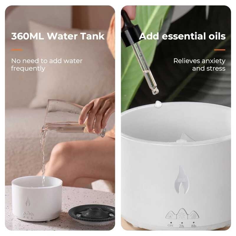 Flame Fire Volcano Air Humidifier Essential ก้านปักน้ำมันหอมระเหยสำหรับ ...
