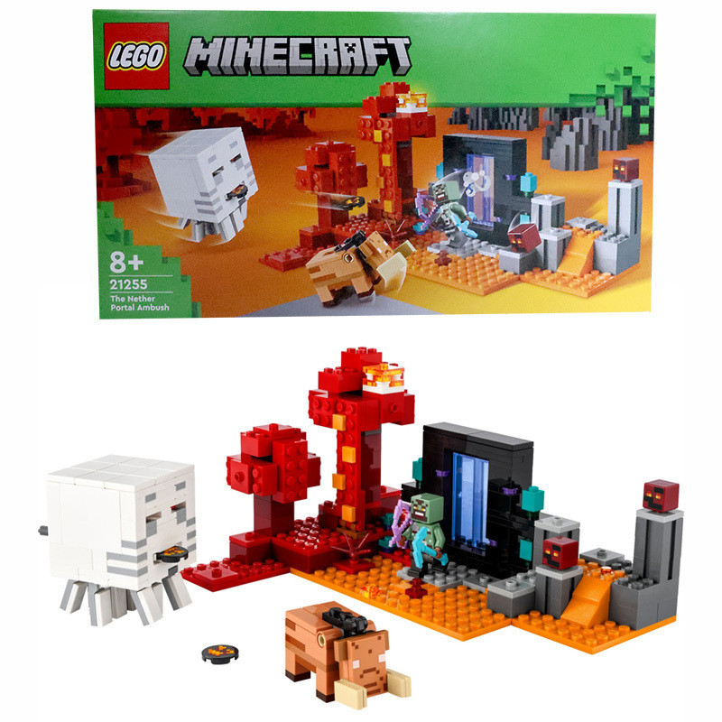 LEGO 21255 Minecraft The Nether Portal Ambush Adventure Set | Shopee ...