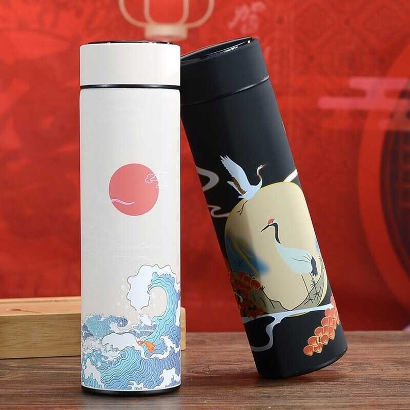 500ML [hot ] Chinese Style Thermo Bottle Smart Temperature Display ...