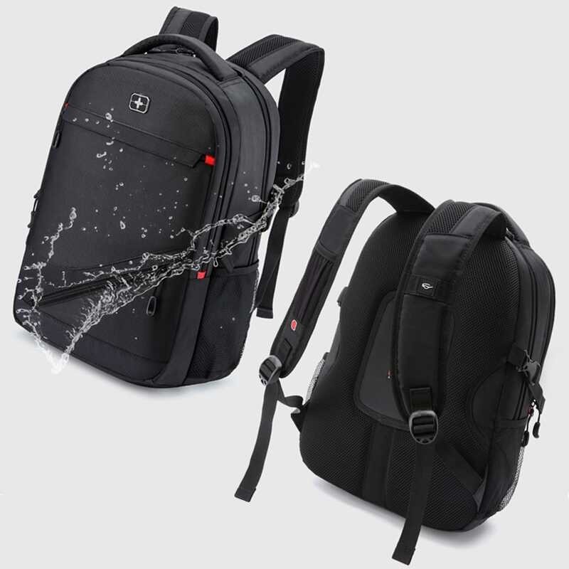 17" Black Label Swissgear Men's Large Capacity Backpack Business Travel ...
