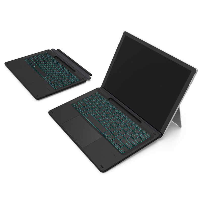 Bluetooth คีย์บอร์ด Trackpad ไร้สายสำหรับ Microsoft Surface Pro 8 X ...