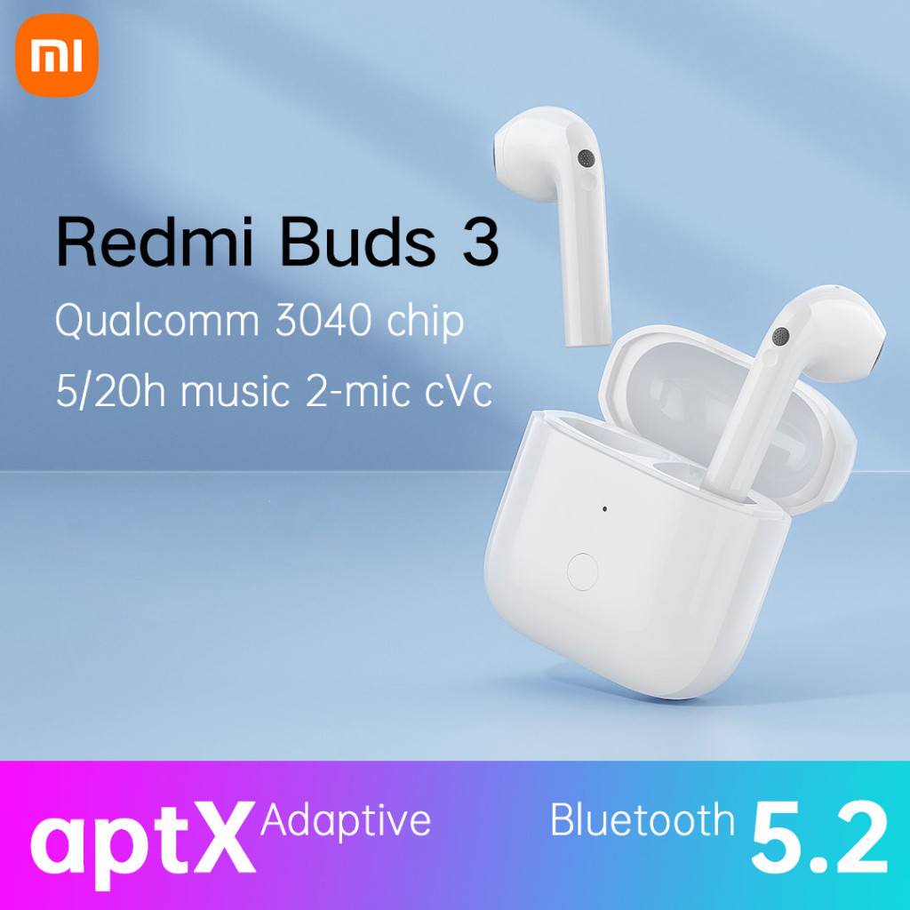 Xiaomi Redmi Buds 3 ชุดหูฟังบลูทูธไร้สาย 5.2 TWS AptX 20h MIUI Pop ...