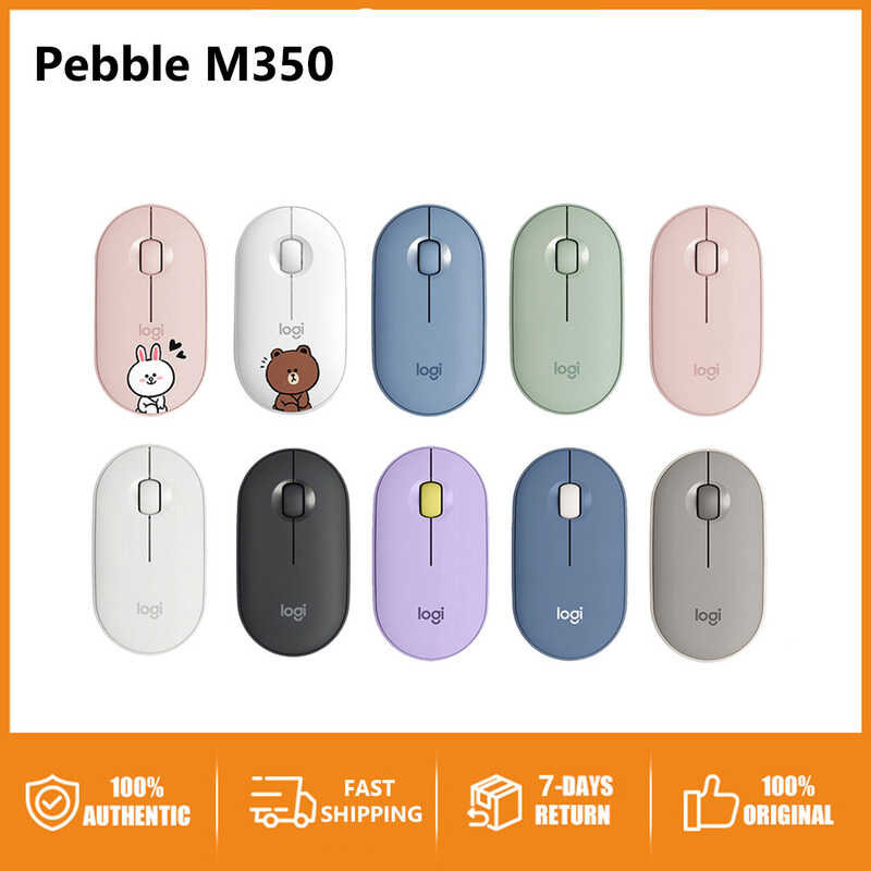 Pebble Original Logitech M350 Wireless Bluetooth Basic Silent Mouse ...