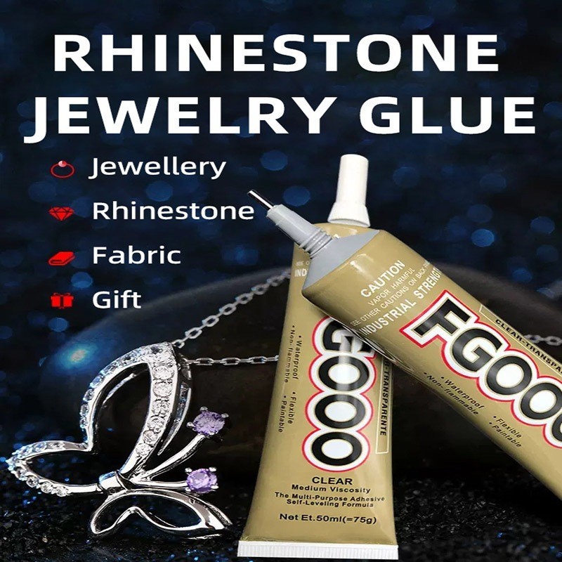หัตถกรรมตกแต่งกาวใส FGOO 110ML 50ML กาวกันน้ําสําหรับเครื่องประดับผ้า ...