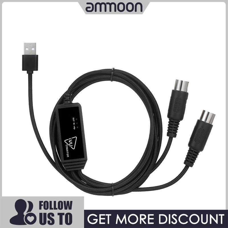 [Ammoon]Ivu ผู้สร้างสากลสายเคเบิลมิดิ้อะแดปเตอร์5 Pin MIDI เพ | Shopee ...