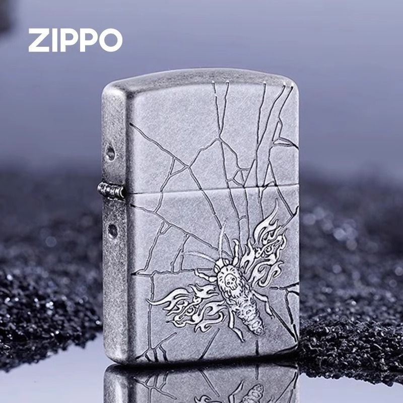 ♞ไฟแช็ก Zippo, Laser Desire Mesh, ย้อนยุคเฉพาะบุคคล, น้ำมันก๊าดกันลม ...
