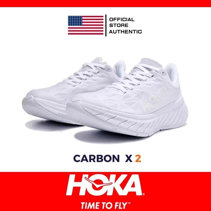 【Official Store】Hoka One One Carbon X 2 Running Shoes Triple White for ...