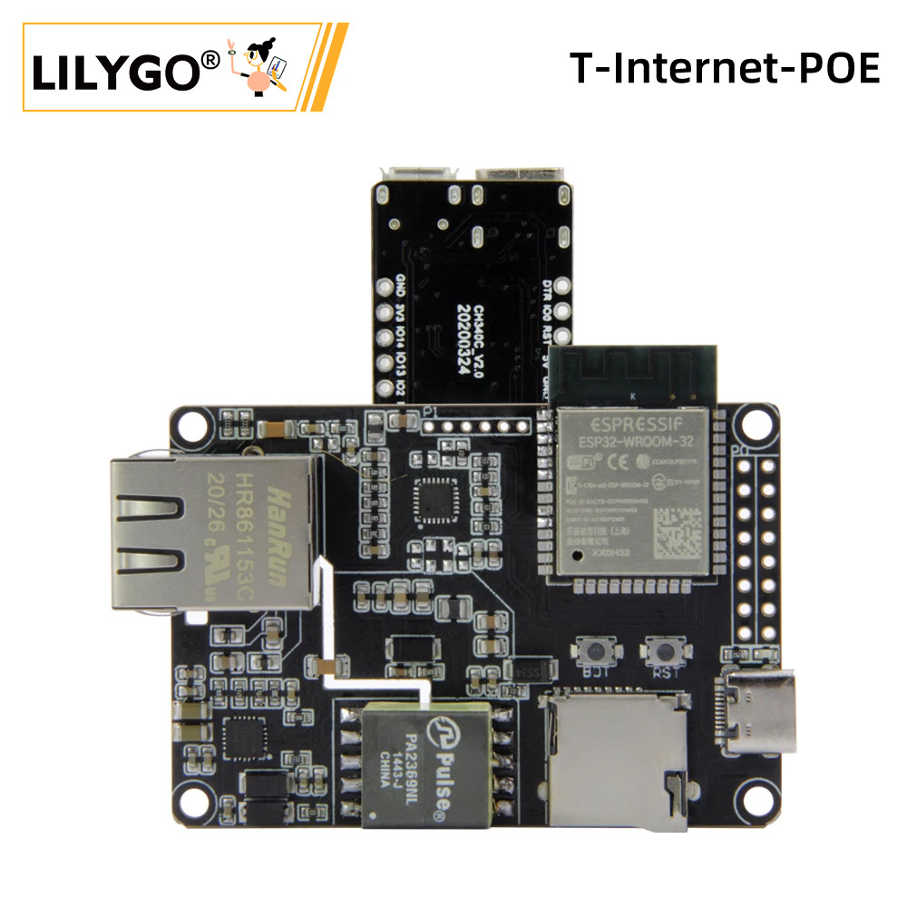 ลิลลี่โก® Ttgo T-Internet-POE ESP32-WROOM LAN8720A ชิปอะแดปเตอร์อีเธอร์เน็ตและดาวน์โหลดบอร์ดขยาย ...