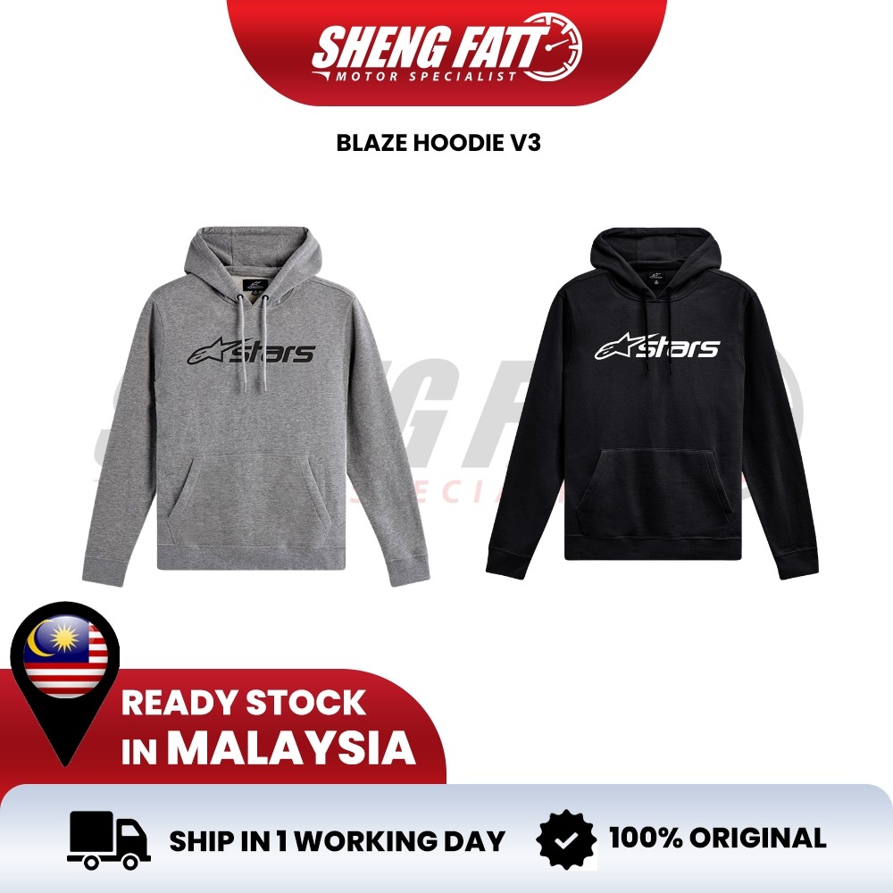 ALPINESTARS BLAZE Hoodie V3 Unisex แฟชั่นผ้าฝ้าย Hoodie Alpinestar ผู้ชายผู้หญิง Lelaki ...