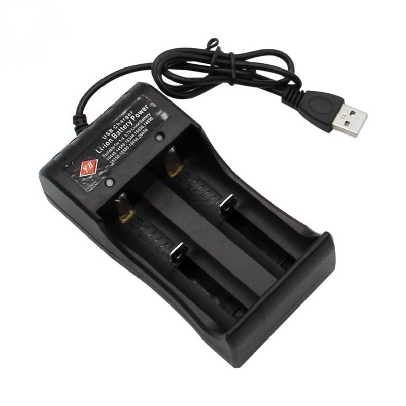 2021 Universal 1/2สล็อตแบตเตอรี่3.7V 18650 26650 14500 17670 USB ...