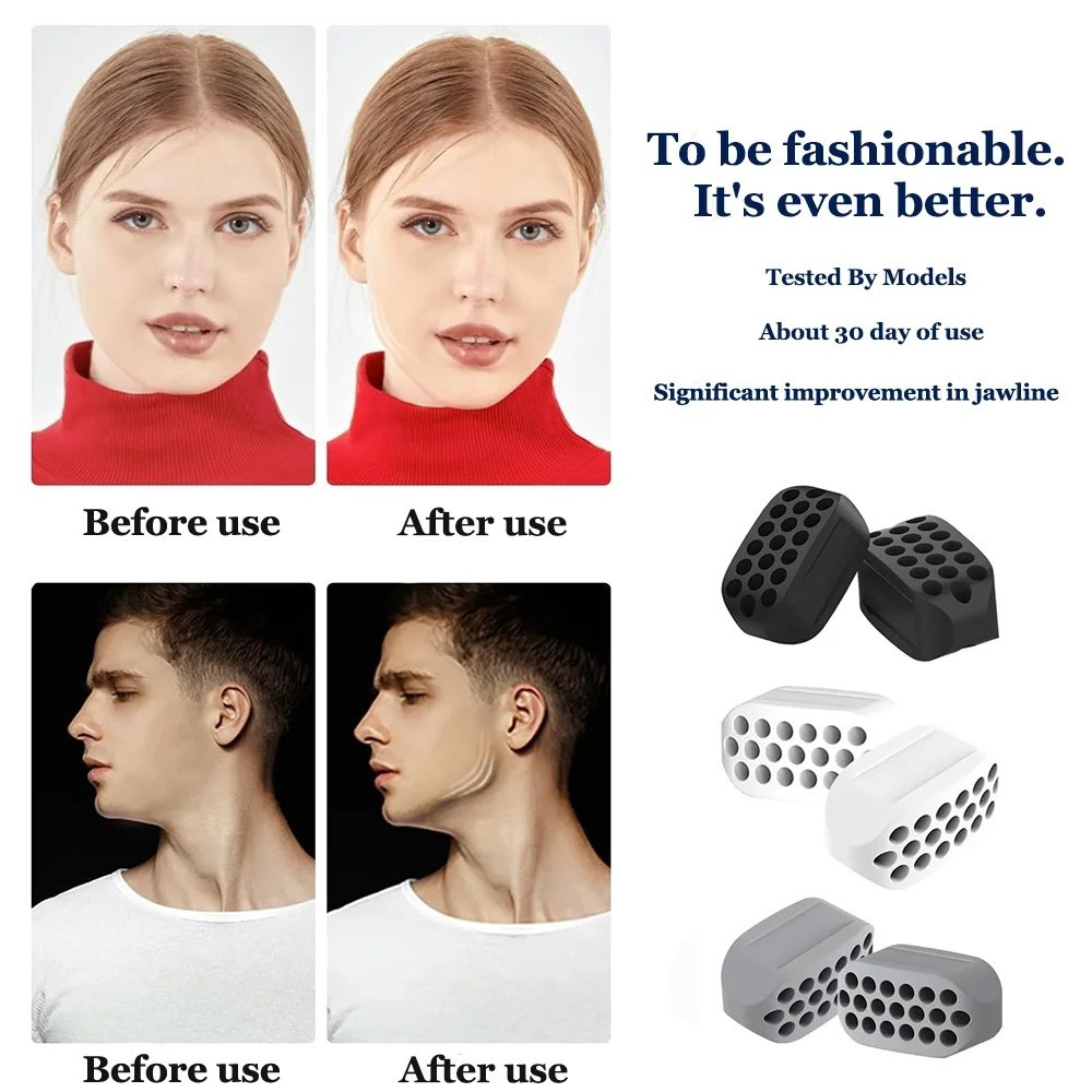 ซิลิโคน Jaw Exerciser Jaw Line Shaper Masseter เทรนเนอร์ Face Lifting ...