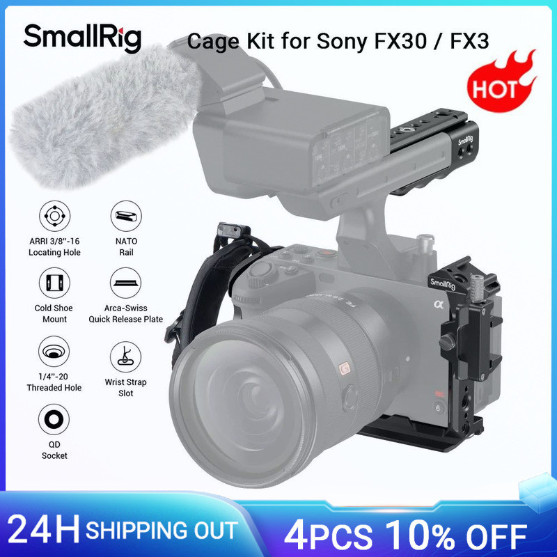 Smallrig FX30 FX3 ชุดกรงมือถือสําหรับ Sony FX30 FX3 พร้อม XLR Handle ...