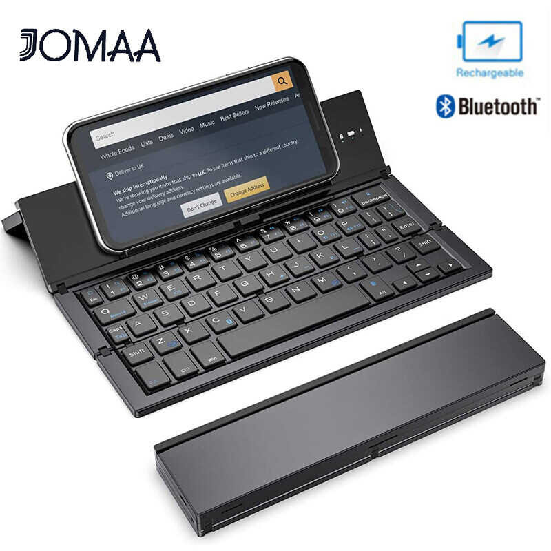 Folding Jomaa Foldable Keyboard Compatible Rechargeable Bluetooth Keyboard Wireless Ultra Thin