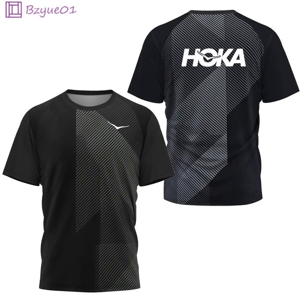 Breathable Hoka เสื้อยืดออกกําลังกายผู้ชายแฟชั่นลําลองเทนนิสกีฬาฤดูร้อน ...