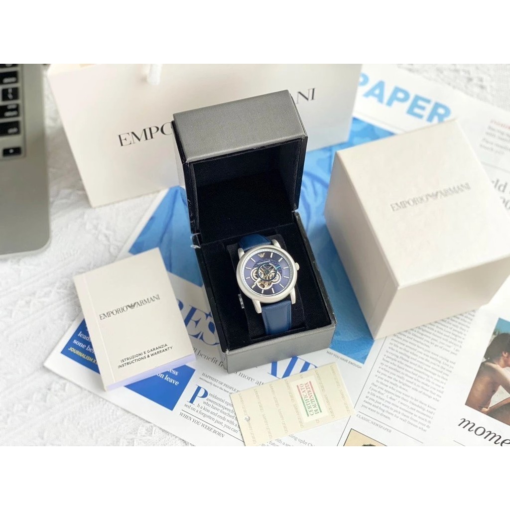 Ar60011 นาฬิกาข้อมืออัตโนมัติ สีเงิน ลายโครงกระดูก หน้าต่างมุมมอง แบบ ...