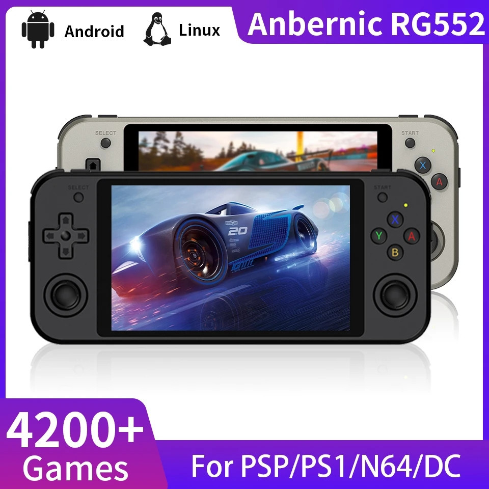 Rg552 Anbernic เครื่องเล่นเกมวิดีโอเกม ระบบคู่ Android Linux มีเกมในตัว 64G 4000+ | Shopee Thailand
