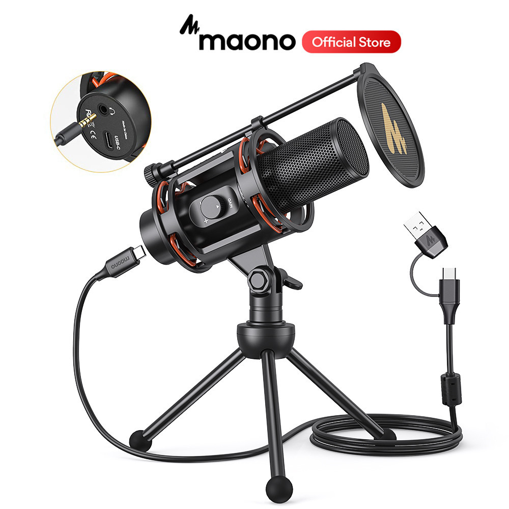 Maono AU-PM471TS USB Microphone Gaming Microphone Computer Mic ไมโครโฟน ...