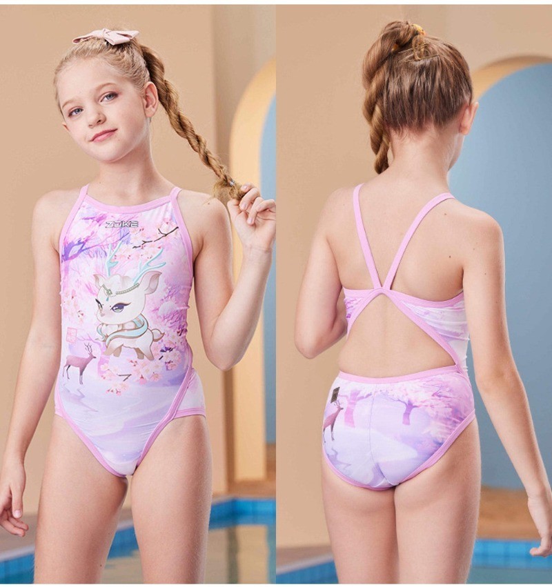 ชุดว่ายน้ํา พิมพ์ลายการ์ตูน Zoke Girl แบบมืออาชีพ สําหรับเด็กผู้หญิง วัยรุ่น | Shopee Thailand