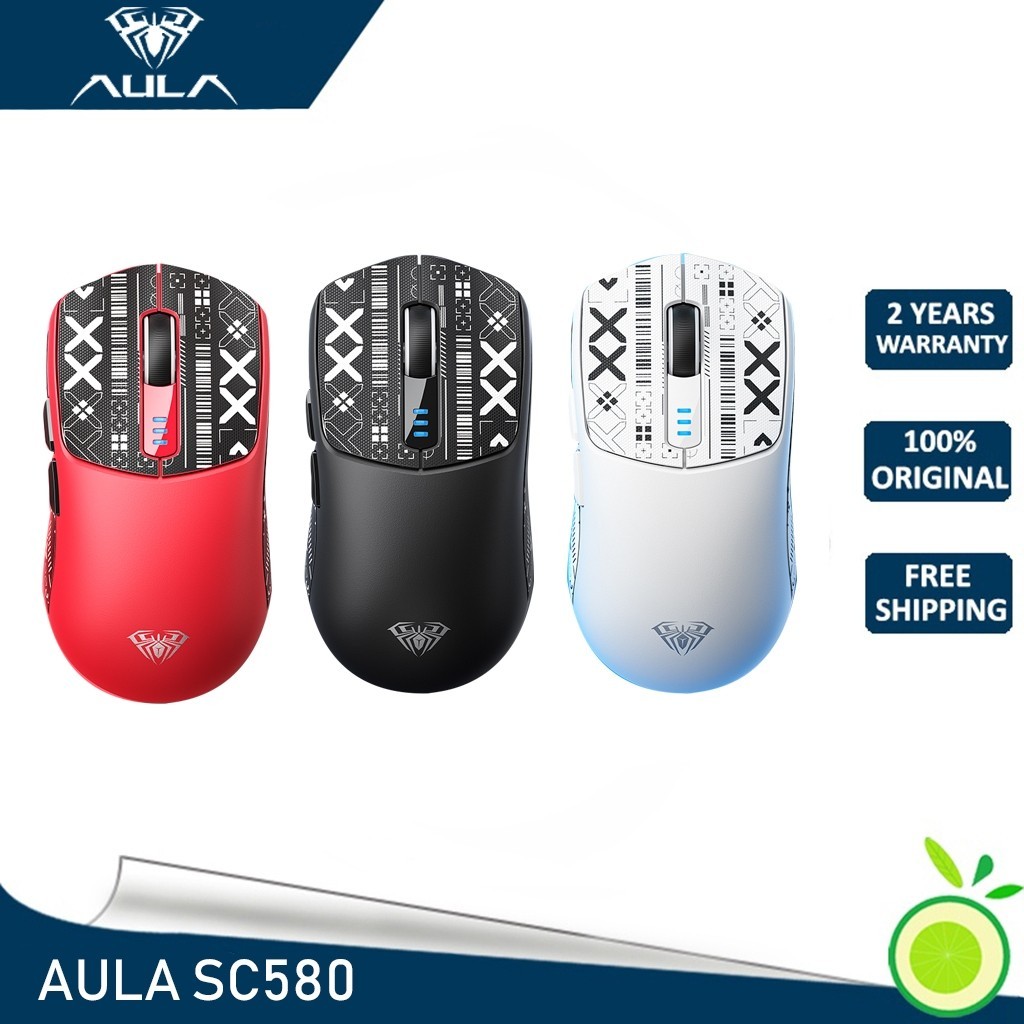 Aula SC580 เมาส์เกมมิ่งไร้สาย บลูทูธ 2.4g 10000dpi | Shopee Thailand