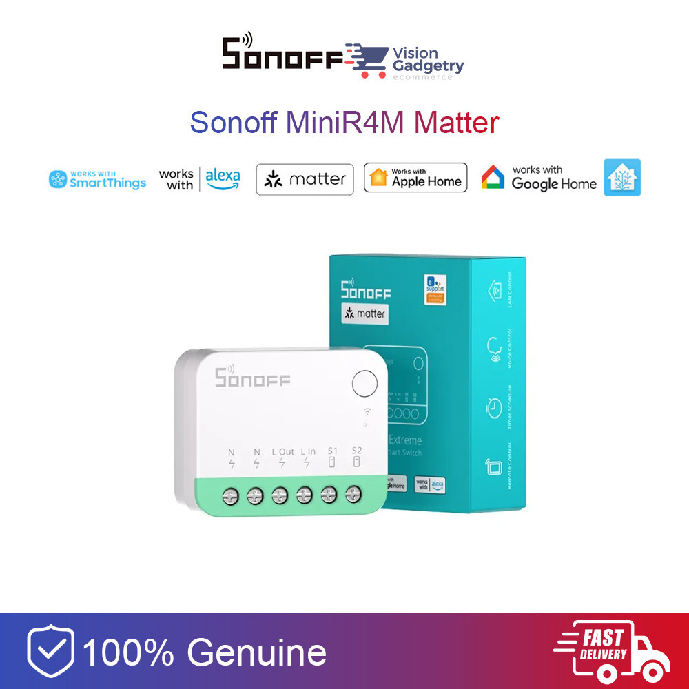 Sonoff Mini Extreme MiniR4M Matter Smart Home Wifi DIY รีเลย์สวิตช์ไร้ ...