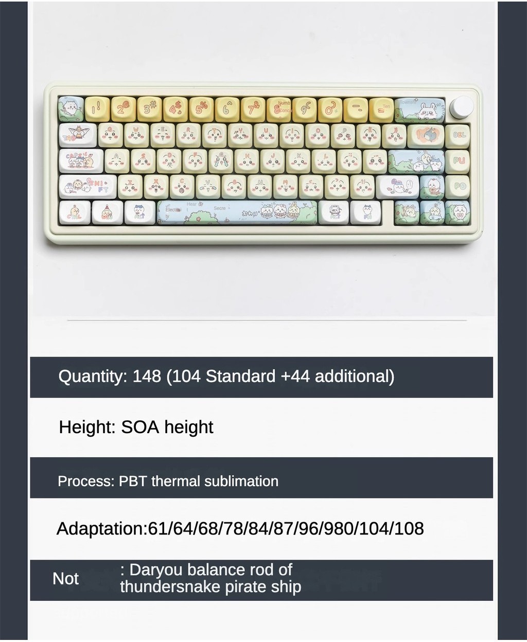 Usach keycap SOA ความสูงขนาดเล ็ กแปดน ่ ารักความร ้ อนระเหิด HI75 X75 ...
