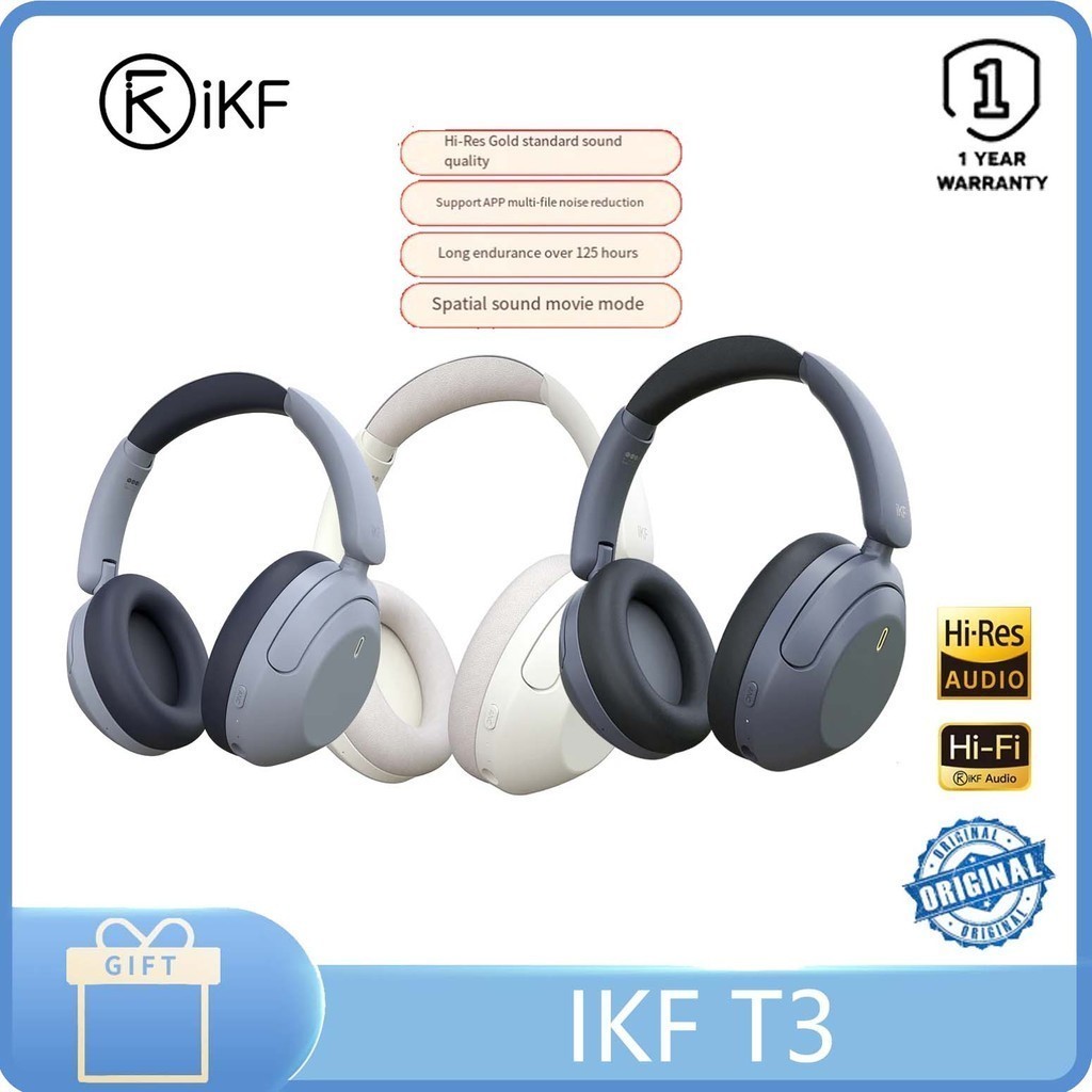 Ikf T3 หูฟังบลูทูธ ลดเสียงรบกวน พร้อมไมโครโฟน รอนานมาก รองรับแอพลดเสียงรบกวน หลายระดับ | Shopee ...
