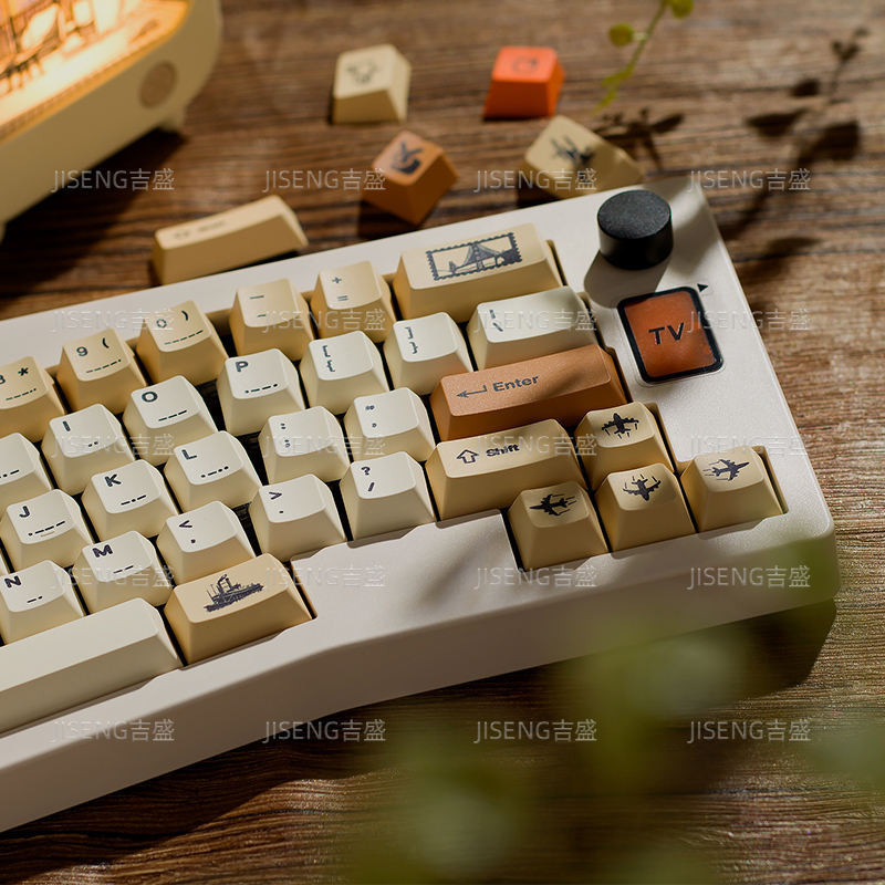 Retro Stamp Theme Keycap 143-key PBT Sublimation Cherry Original Highly ...