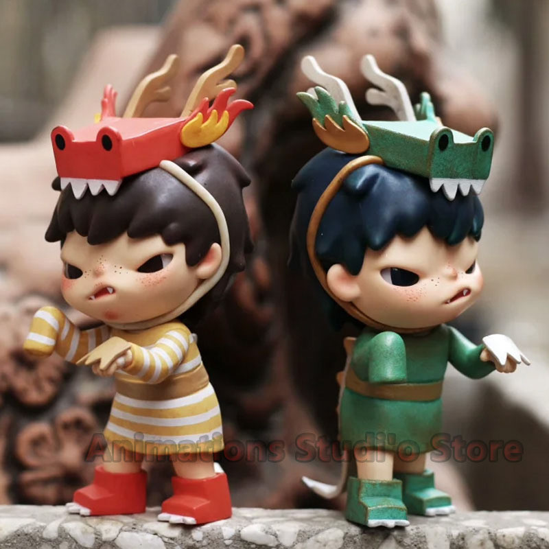 Pop MART ใหม่ตัวเลขการกระทํา Dragon ปี HIRONO XiaoYe PopMart อะนิเมะรูป ...