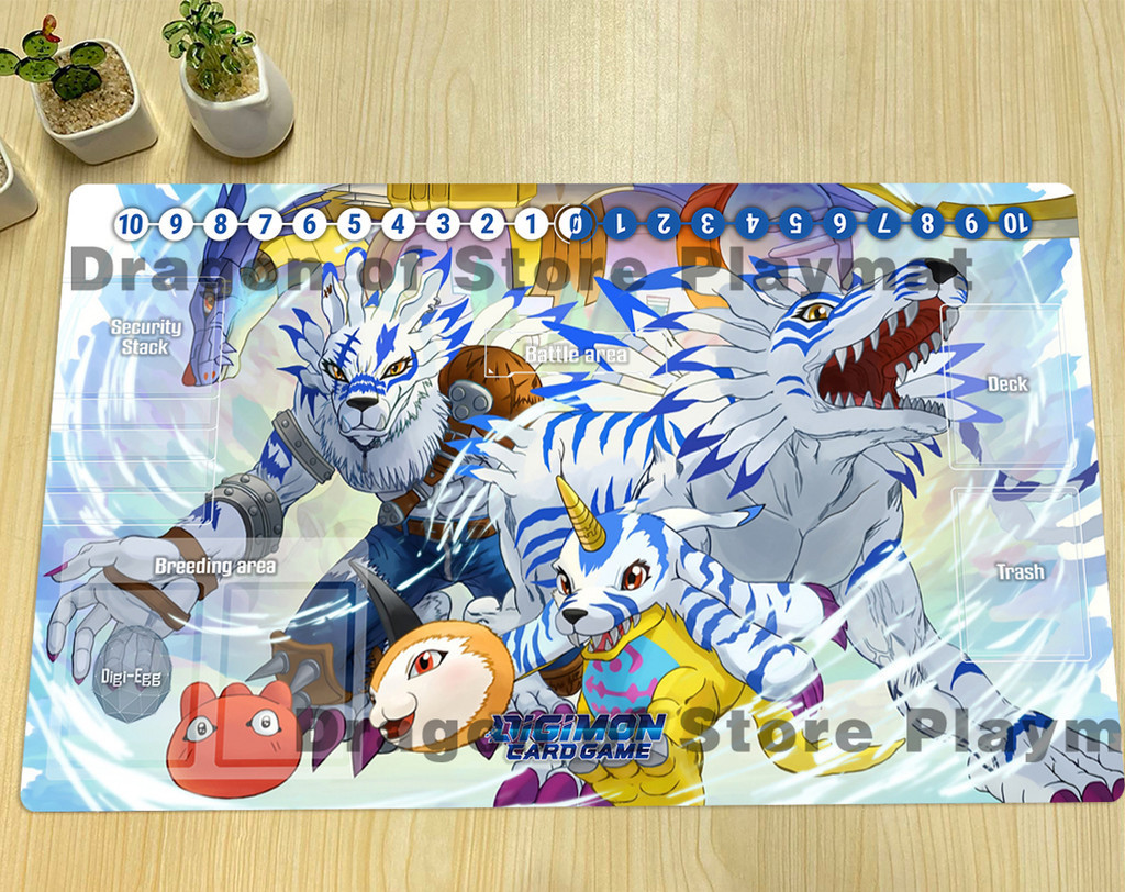 Digimon Playmat Were Garurumon Gabumon DTCG CCG Mat Board Game Mat ...