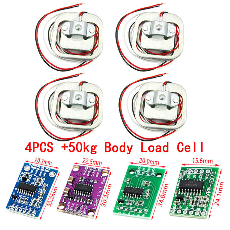Hx711 AD Module Body Weighing Sensor Pressure Sensor+4Pcs 50Kg Human ...