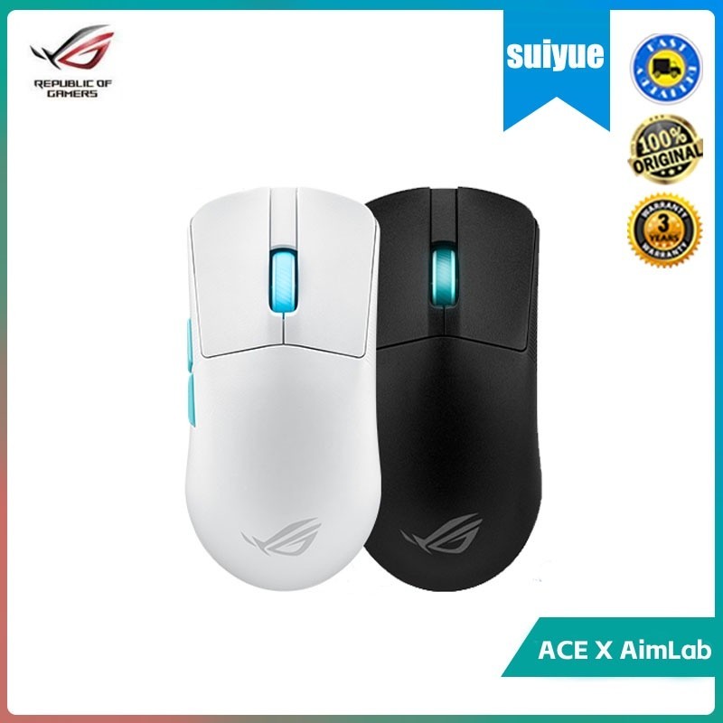 Rog Ace X Aimlab เมาส์เกมมิ่งไร้สาย บลูทูธ 2.4ghz 36000dpi Aimpoint Speednova ไฟ RGB สําหรับแล็ป ...