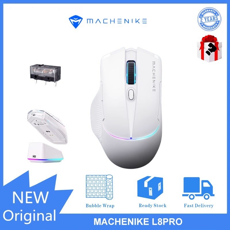 Machenike L8PRO เมาส์เกมมิ่ง บลูทูธ ไร้สาย สามโหมด | Shopee Thailand