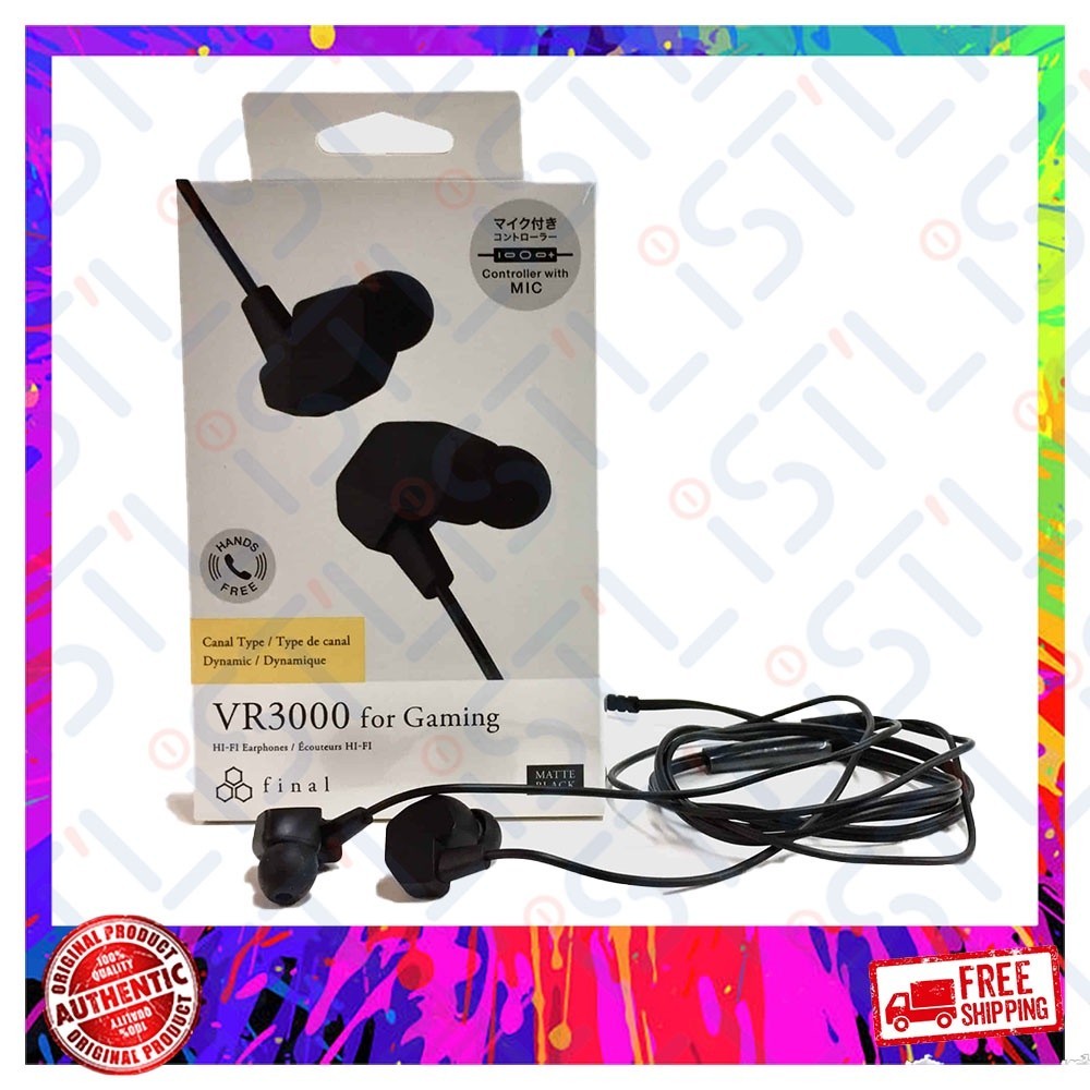 Final Audio VR3000 in-Ear Gaming Headset with Microphone for PC Gaming ...