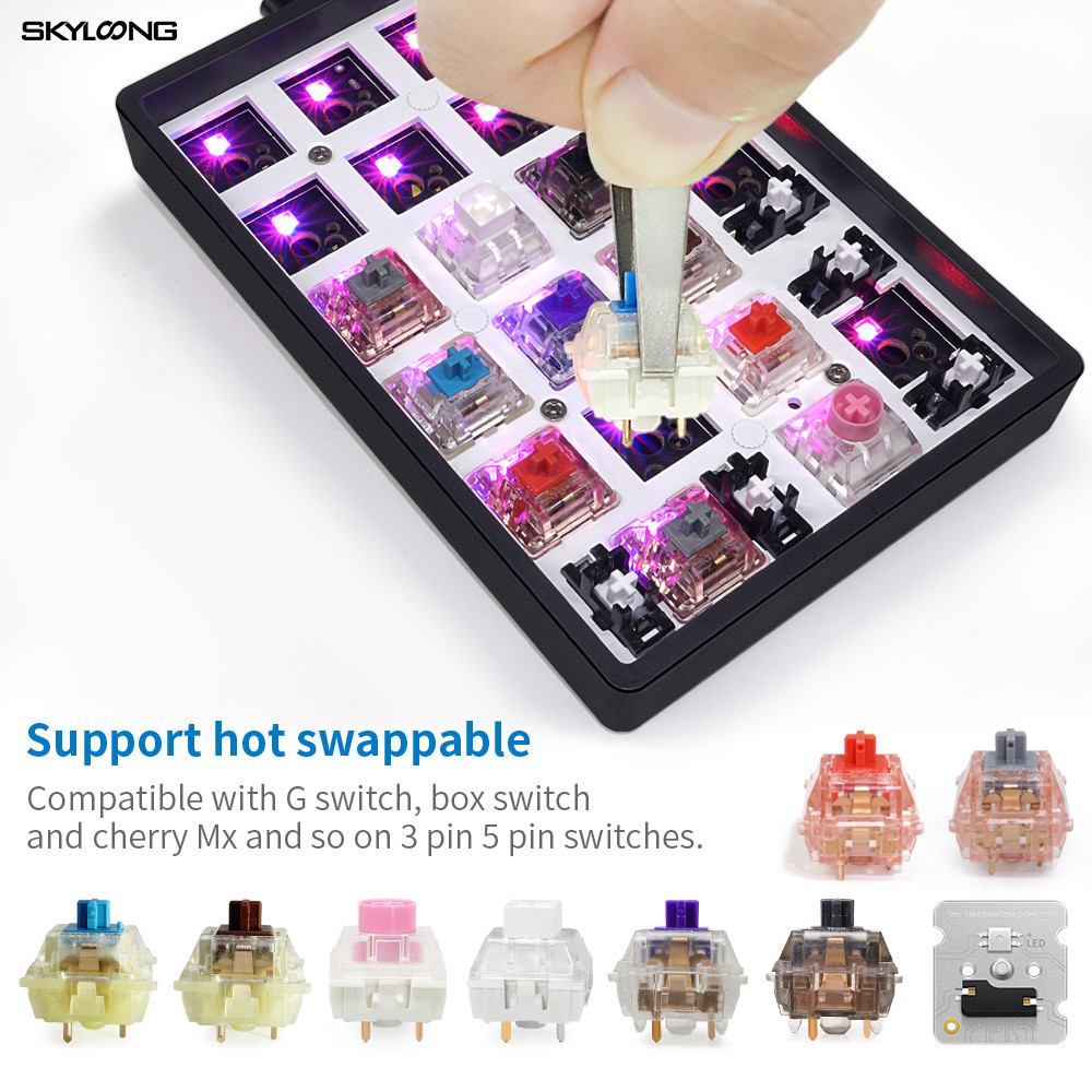 Keyboard Skyloong numerik กลไก GK21S สำหรับนักเล่นเกมมินิบลูทูธสวิ ...