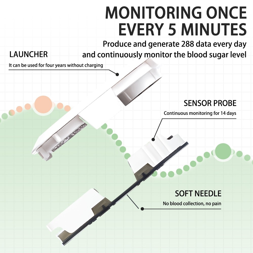 Aidex Dynamic Blood Glucose Monitoring CGMS 24h Realtime Monitor Scan ...