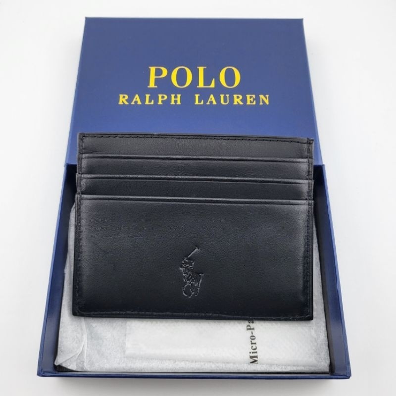 Polo Ralph LaurenPEBBLE LEATHER CARD CASE - Business card holder ...