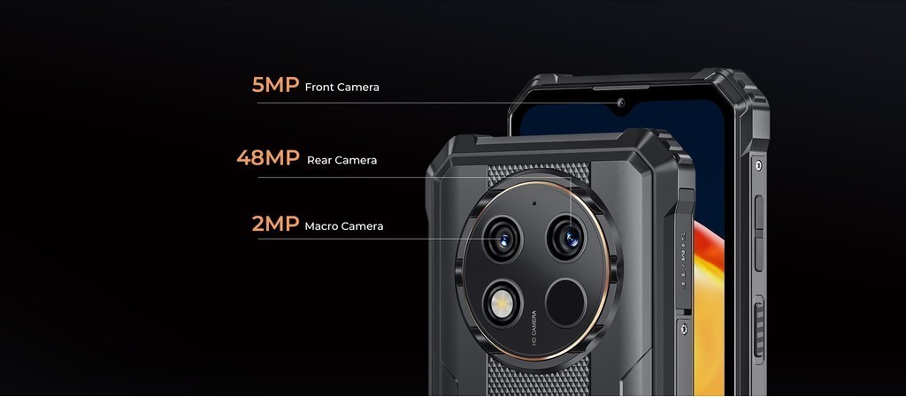 Oukitel WP28 15GB+256GB 6.52 HD+10600mAh 18W Fast Charging Android13 โทรศัพท์มือถือ 48MP กล้อง ...