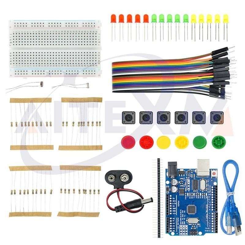 ชุดเริ่มต้นสําหรับ UNO R3 Mini Breadboard LED จัมเปอร์ปุ่มลวดสําหรับ ...