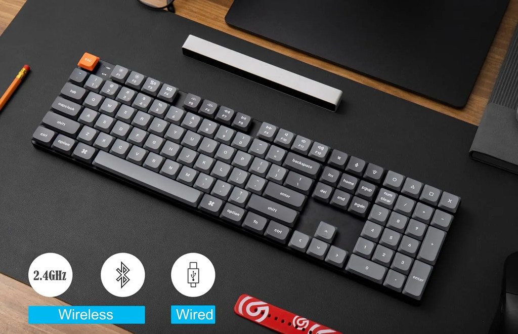 Keychron K5 Max Black QMK Wireless Mechanical Keyboard (Brow switch ...
