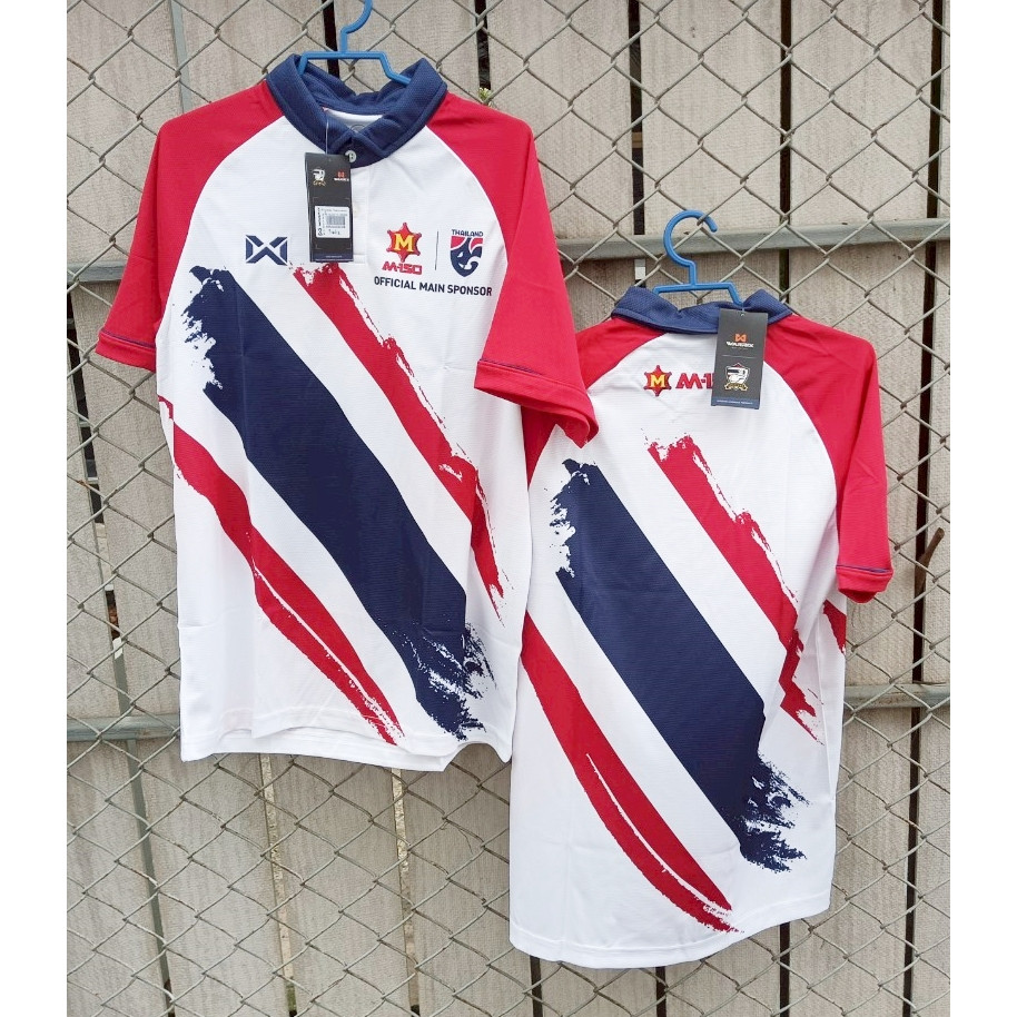 M150 x ช้างศึก ฟุตบอลทีมชาติไทย ลายใหม่ ล่าสุด WARRIX M150 x FOOTBALL THAILAND NATION POLO SHIRT ...